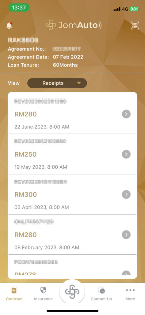 Payment Receipts - Chailease Berjaya