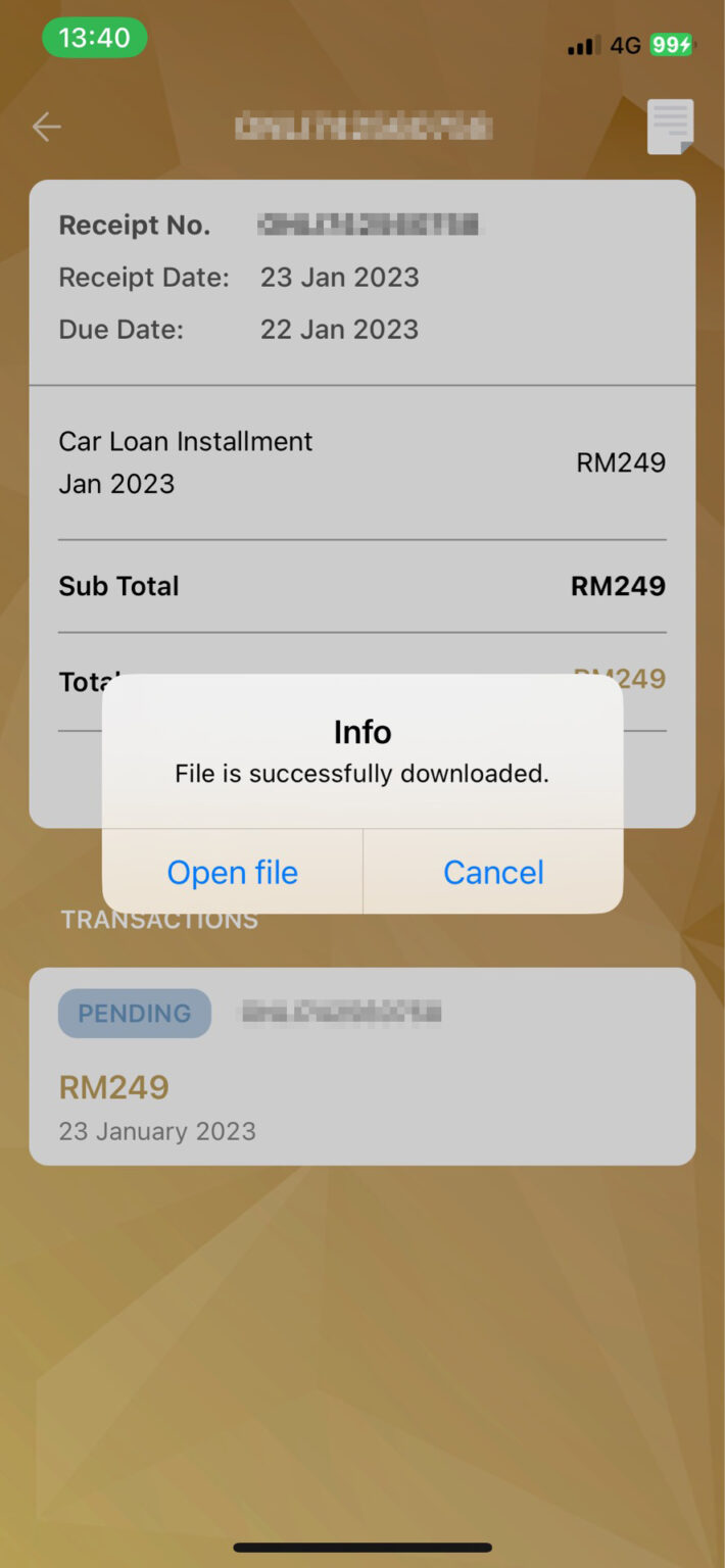 Payment Receipts - Chailease Berjaya